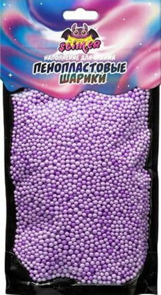 Наполнение для слайма "Пенопластовые шарики" 2 мм фиолетовый