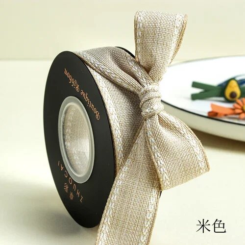 Джинсовые атласные ленты Merylover 25 мм 10 ярдов 25mm beige