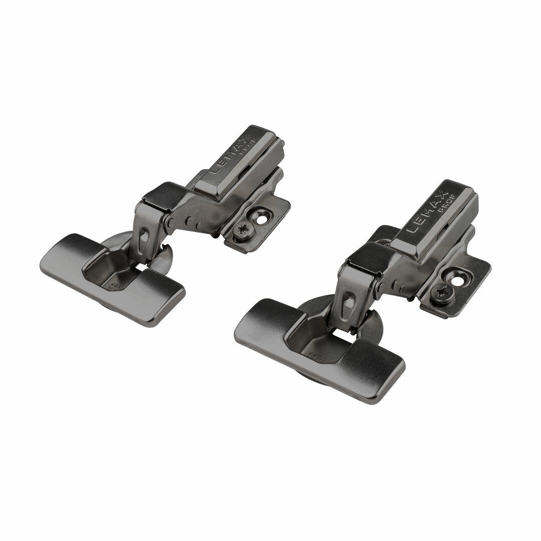 Петля вкладная с доводчиком softly clap с эксцентриком, набор 2 шт, черный никель