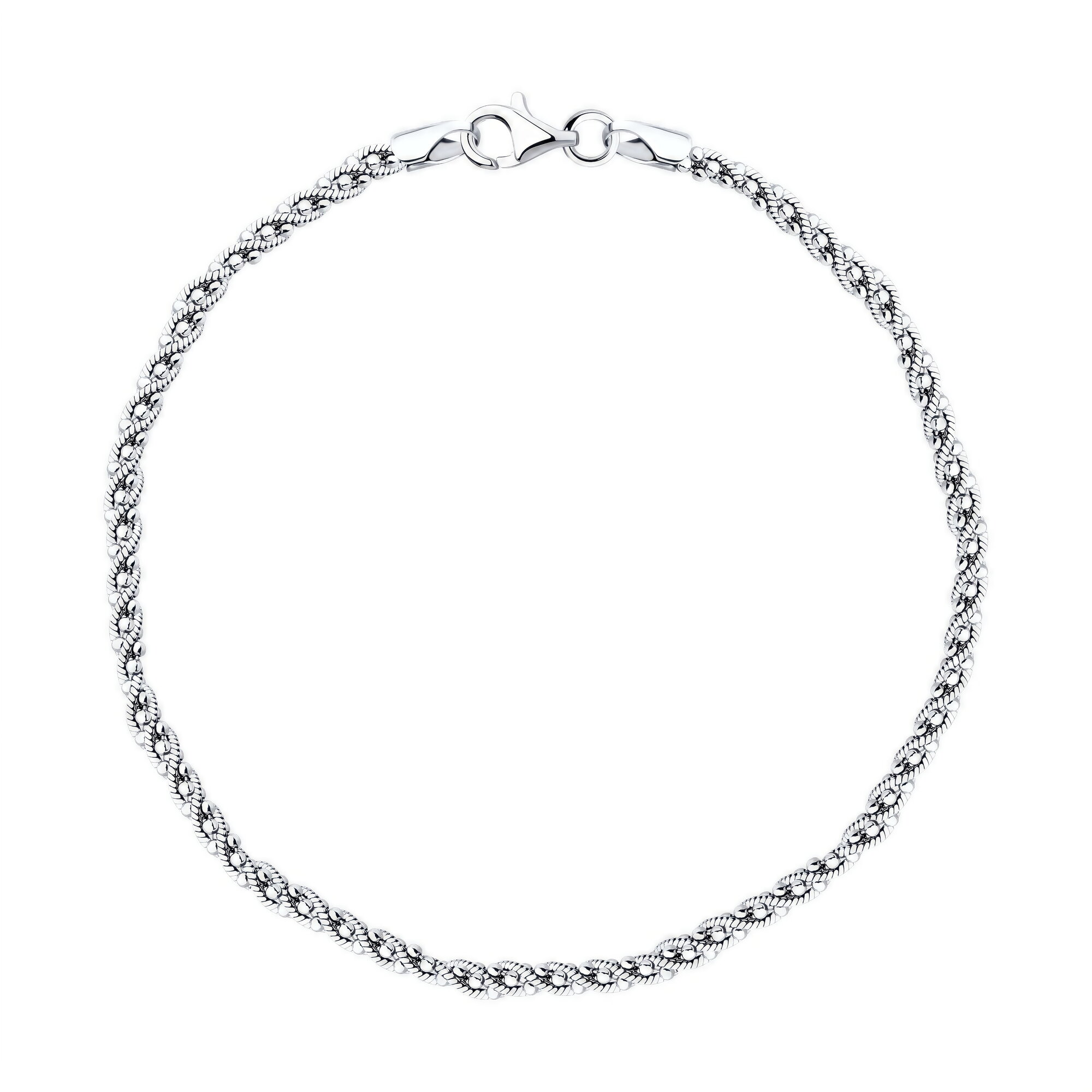 Браслет, серебро, 925 проба, родирование