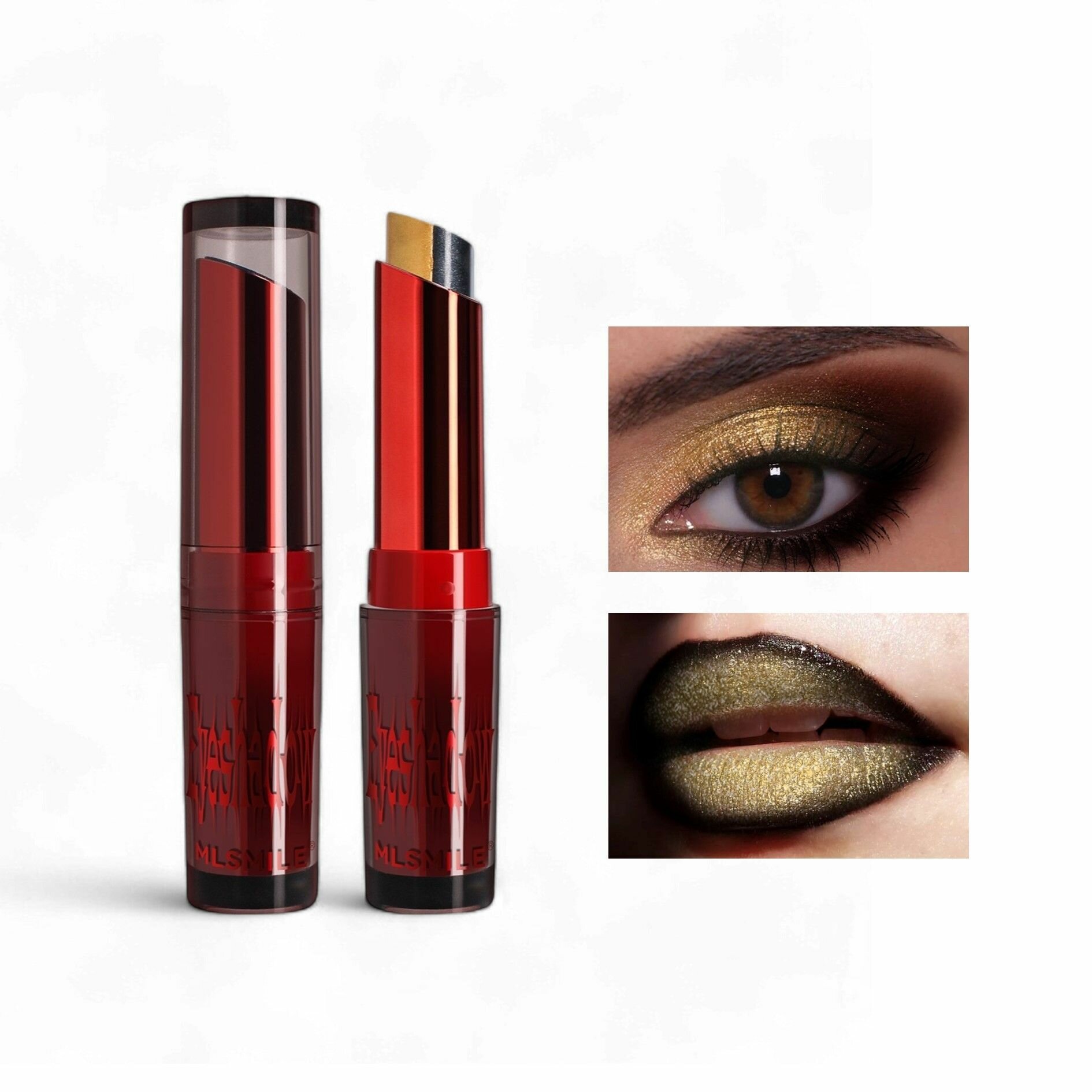 Двухцветные тени для глаз MLSMILE 2 в 1, перламутровые, кремовые 2в1