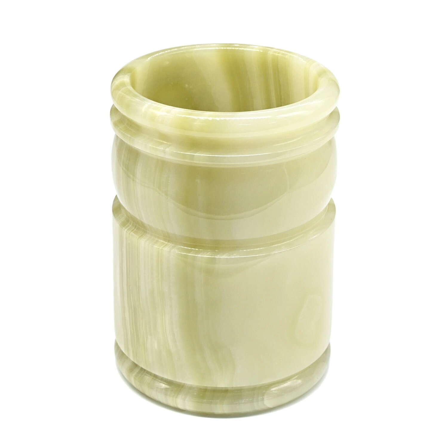 Ваза стакан из камня оникс 90*90*130мм .