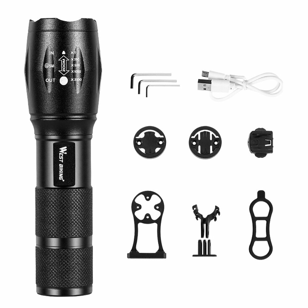 WEST BIKING Многофункциональный фонарь для велосипеда