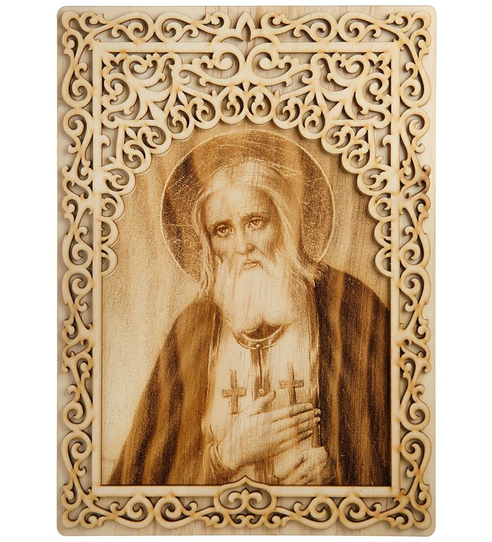 Икона с окладом Серафим Саровский A2168914 Art Home, Дерево - Кедр