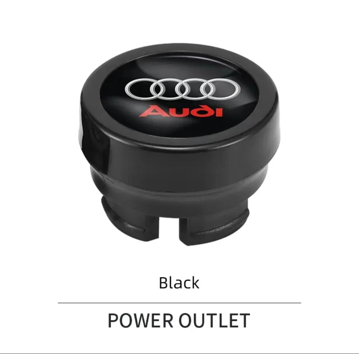 Автомобильный прикуриватель, пылезащитный декоративный колпачок для Audi A1 A2 A3 A4 A5 A6 A7 A8 Q1 Q2 Q3 Q4 Q5 Q6 Q7 Q8 TT RS6 S5 B9 C6 B6 black