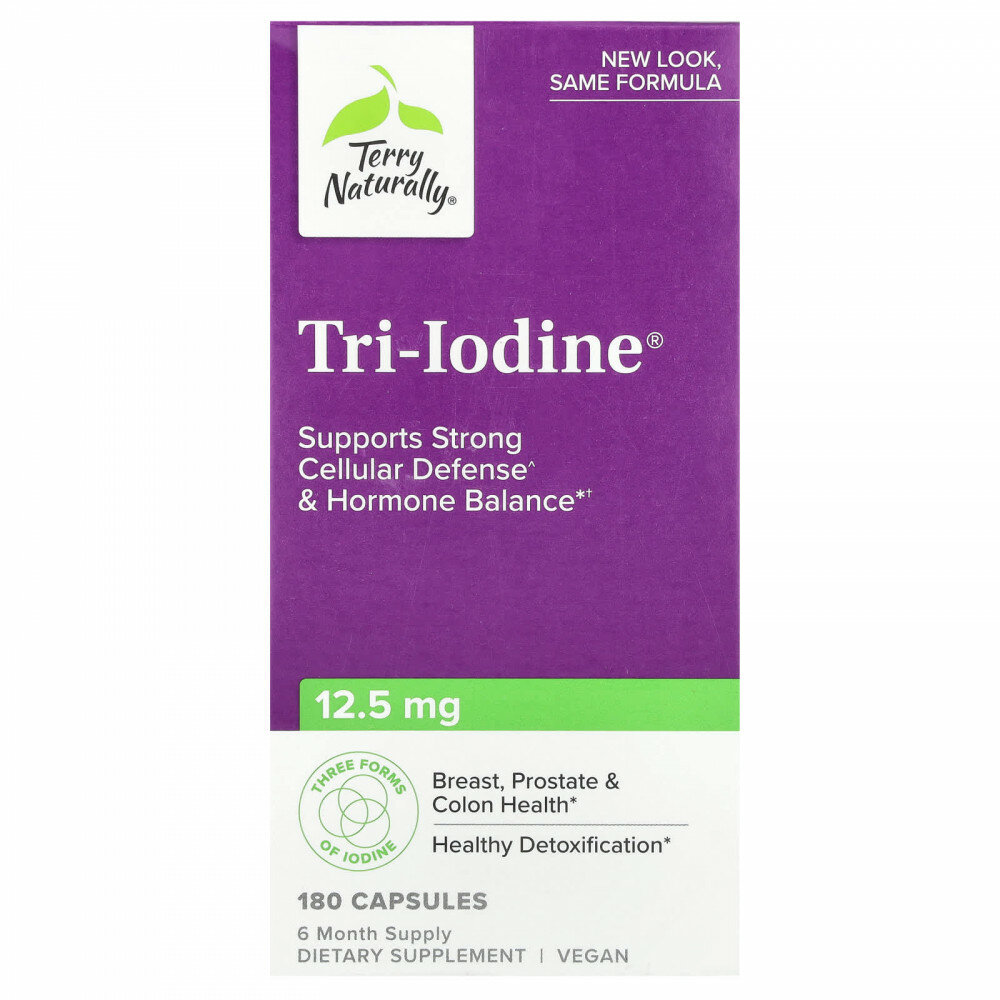 Terry Naturally, Tri-Iodine®, 12,5 мг, 180 капсул