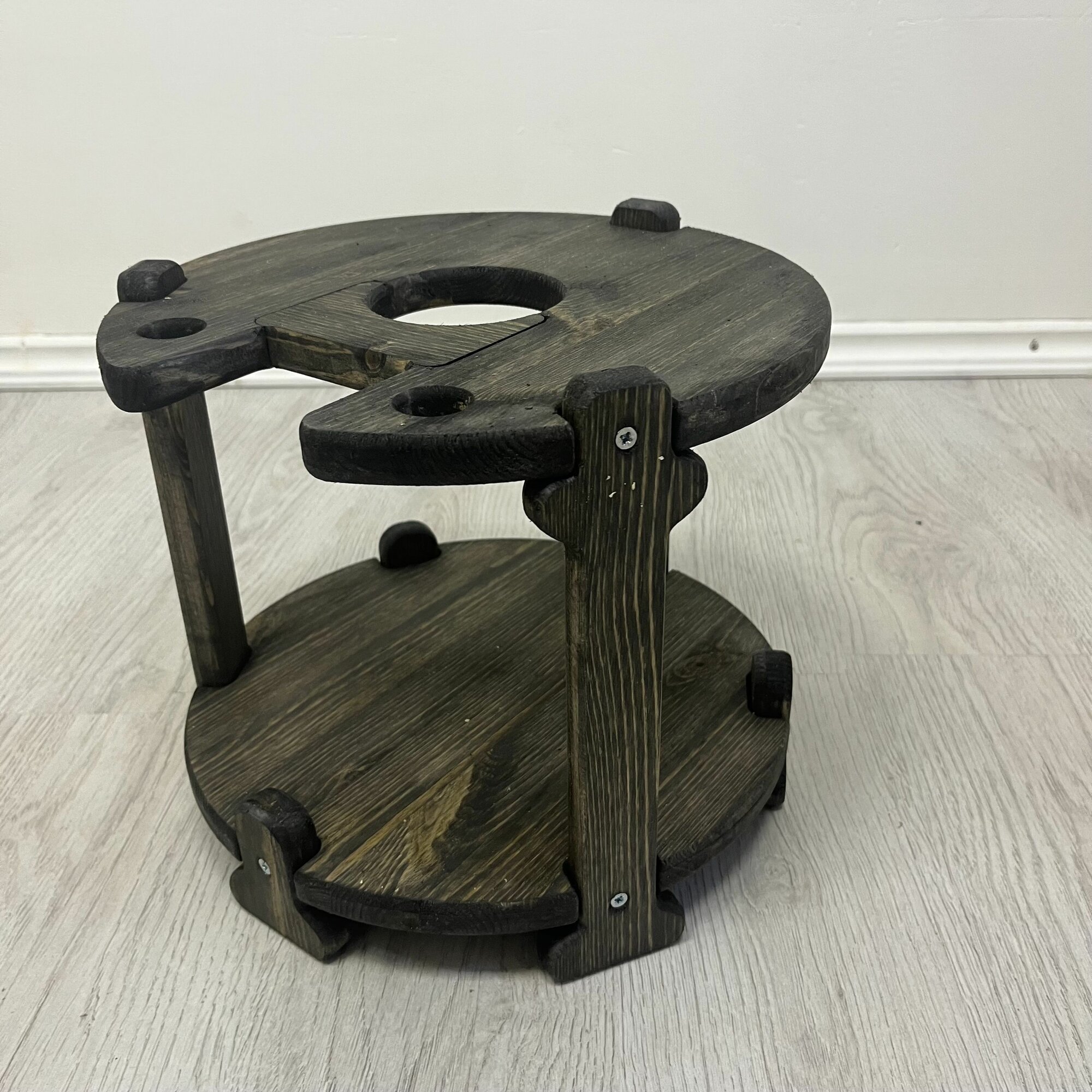 Столик для реакса, поднос, винный столик, графит, венге, 29*26, сосна