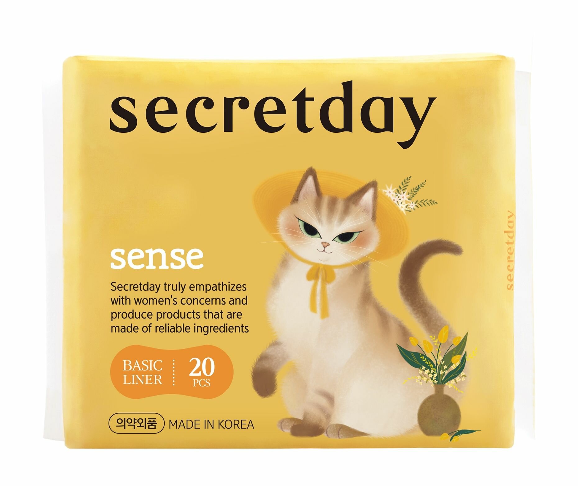 SECRETDAY Прокладки ультратонкие дышащие ежедневные Secretday Sense, 20 шт, 15 см