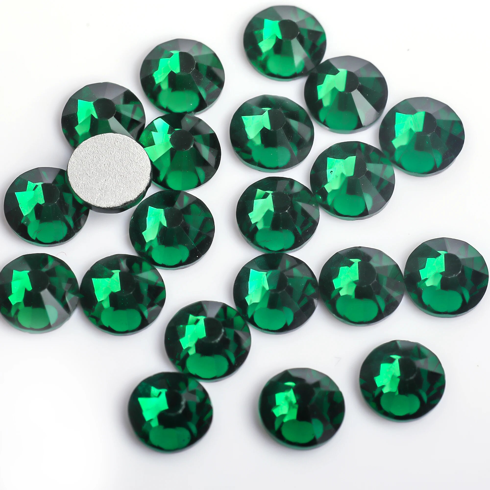 Черные стеклянные стразы для дизайна ногтей ZhanwSP Изумрудный, SS20--1440pcs, Emerald