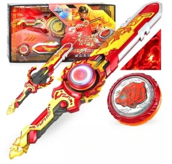 Детские игрушки Волчок с мечом, серия сражений Огненный боевой медведьF Nado