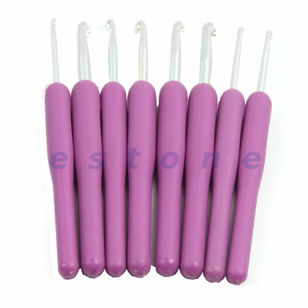 Эргономичные пластиковые ручки, 8 шт, крючки для вязания, набор вязания