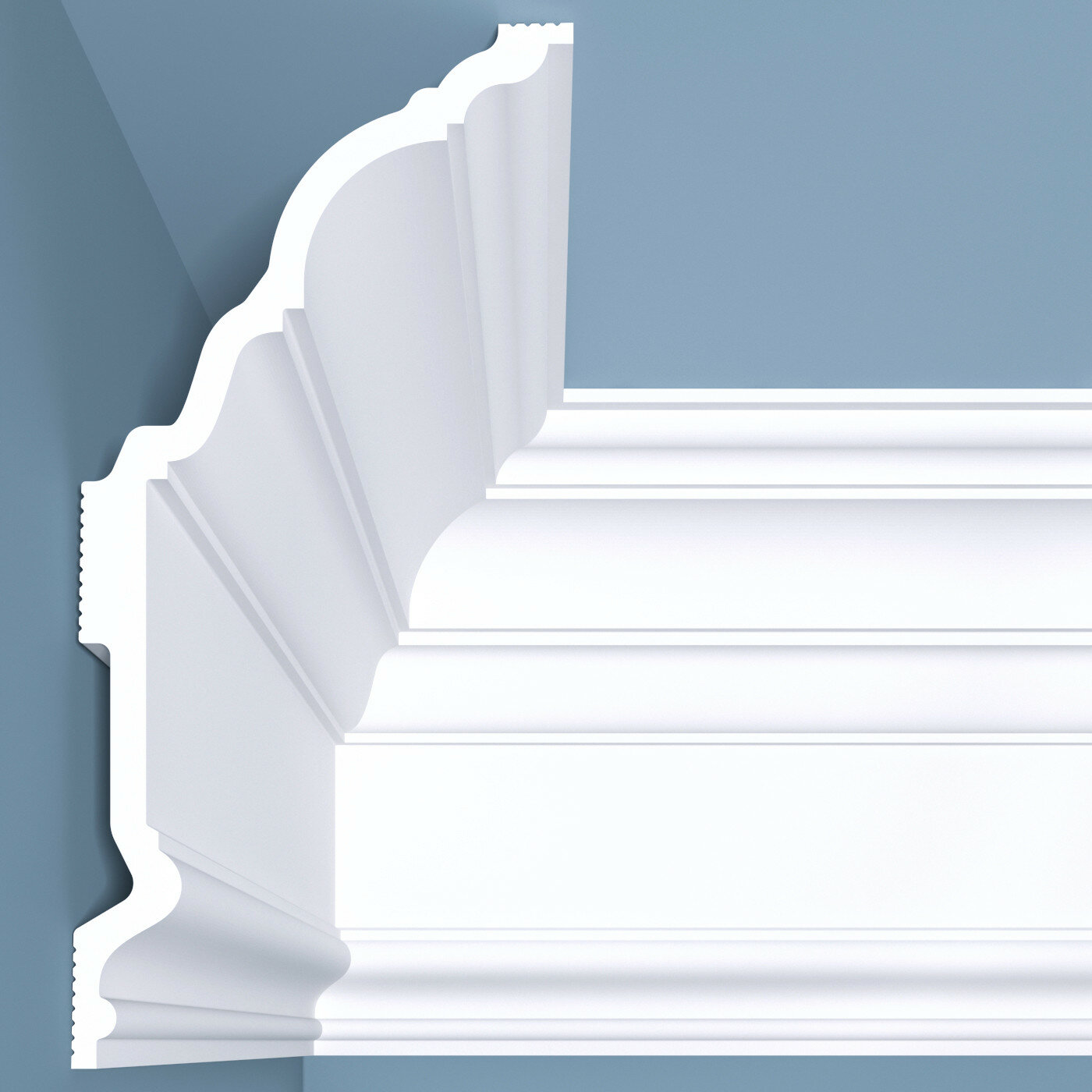 Карниз bello deco , потолочная галтель, ударопрочный К20 250х120х2000 мм, белый. 1 штука 2 метра