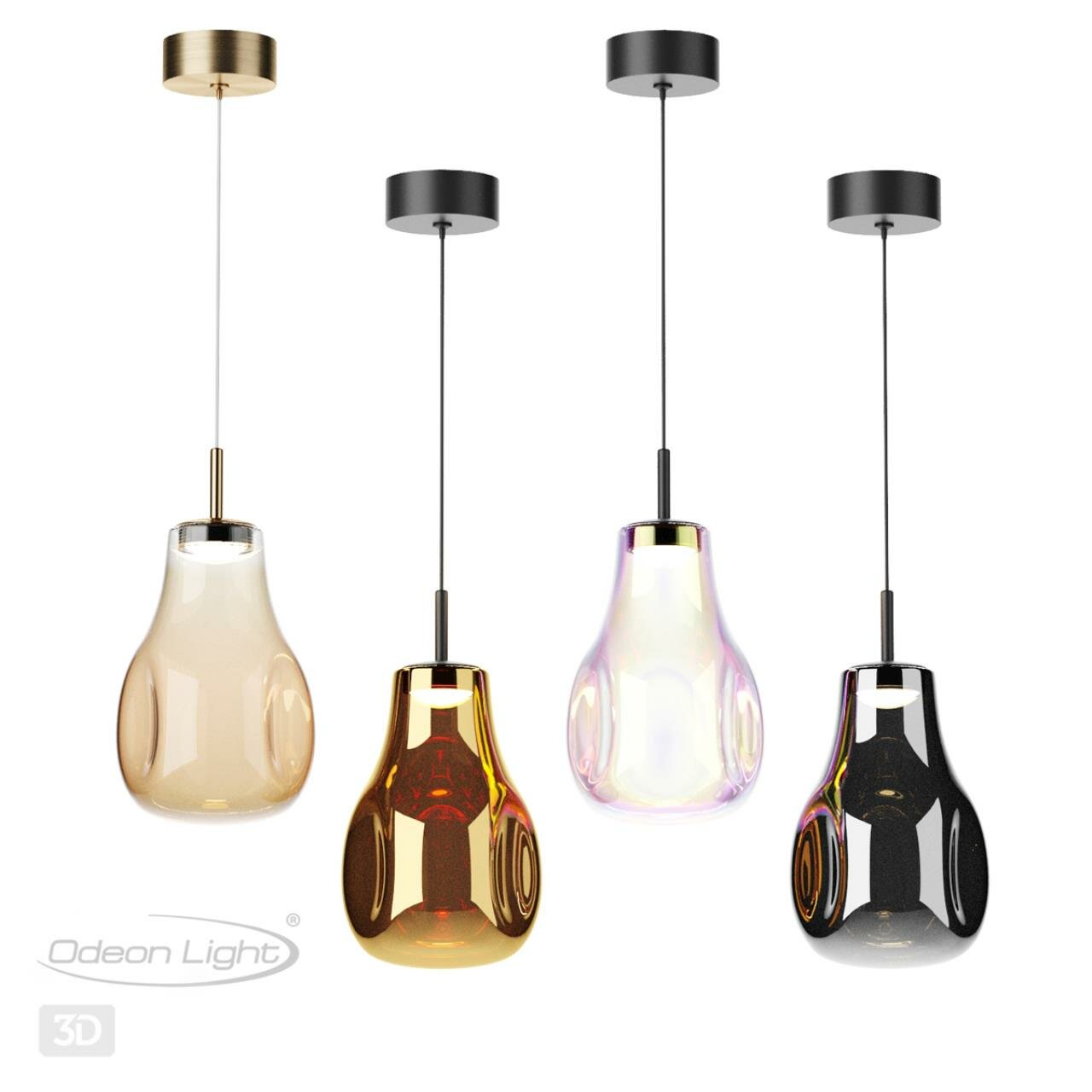 5098/4L PENDANT ODL25 423 античн. бронза/янтарный/металл/стекло Подвес LED 4W 4000K 388Лм NAVE