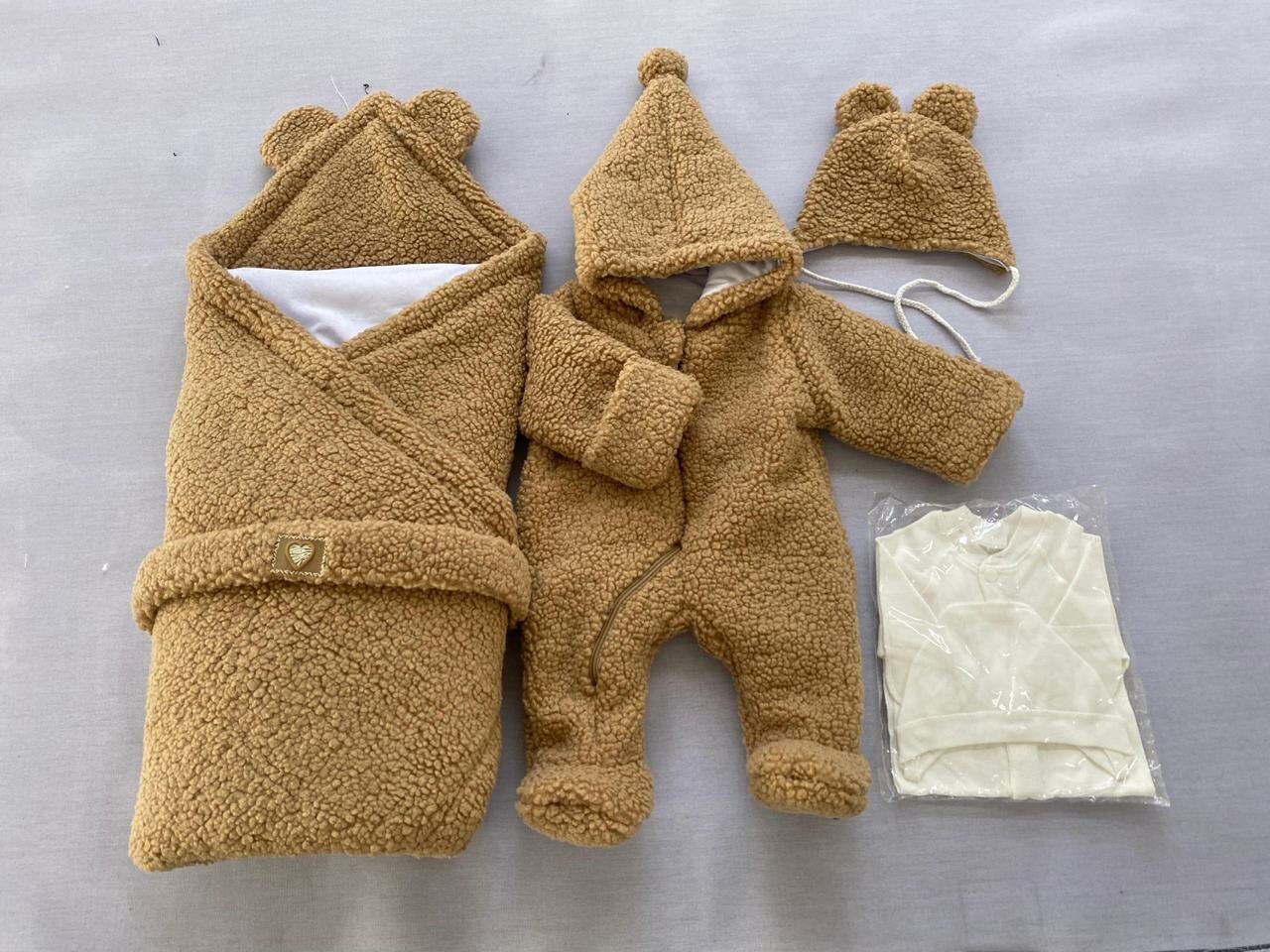 Конверт для новорожденного на выписку в коляску в роддом бараш Оранж