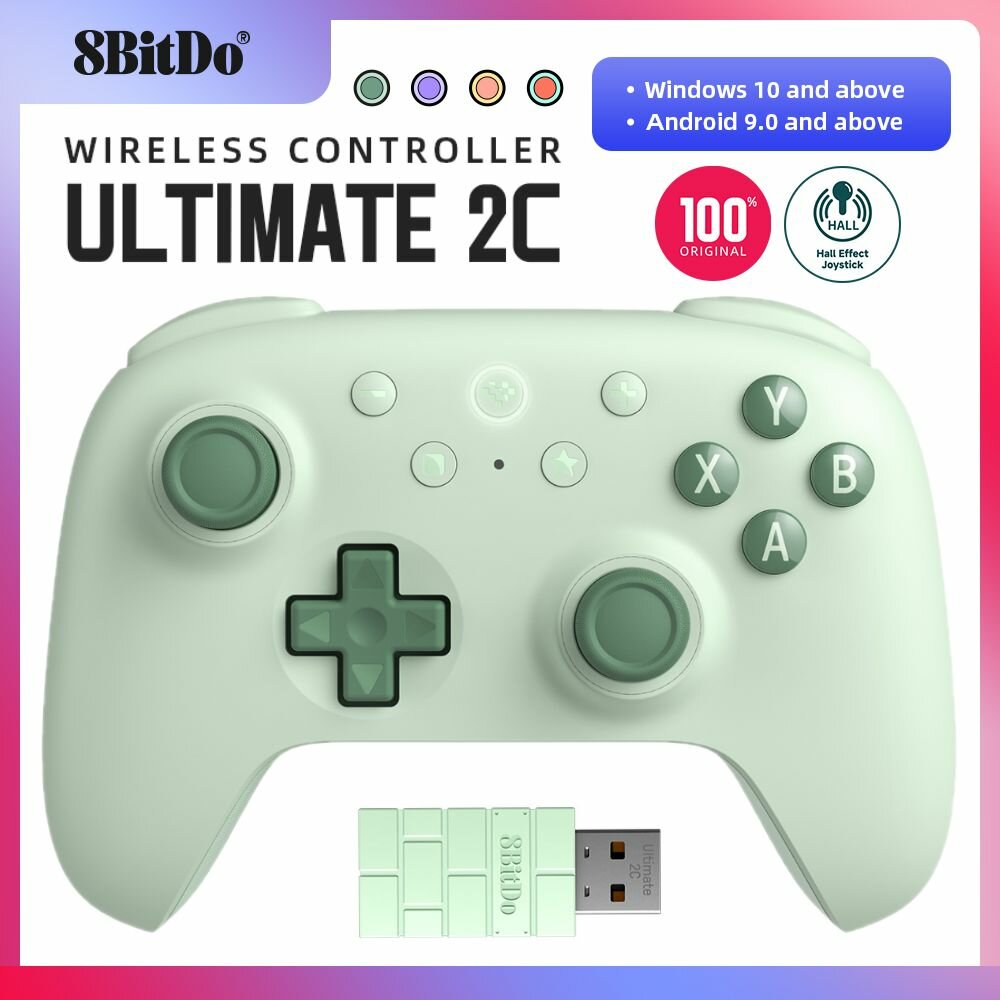 8bitdo Ultimate 2C беспроводной игровой контроллер для ПК, Windows 10, 11, Steam Deck, Raspberry Pi, Android