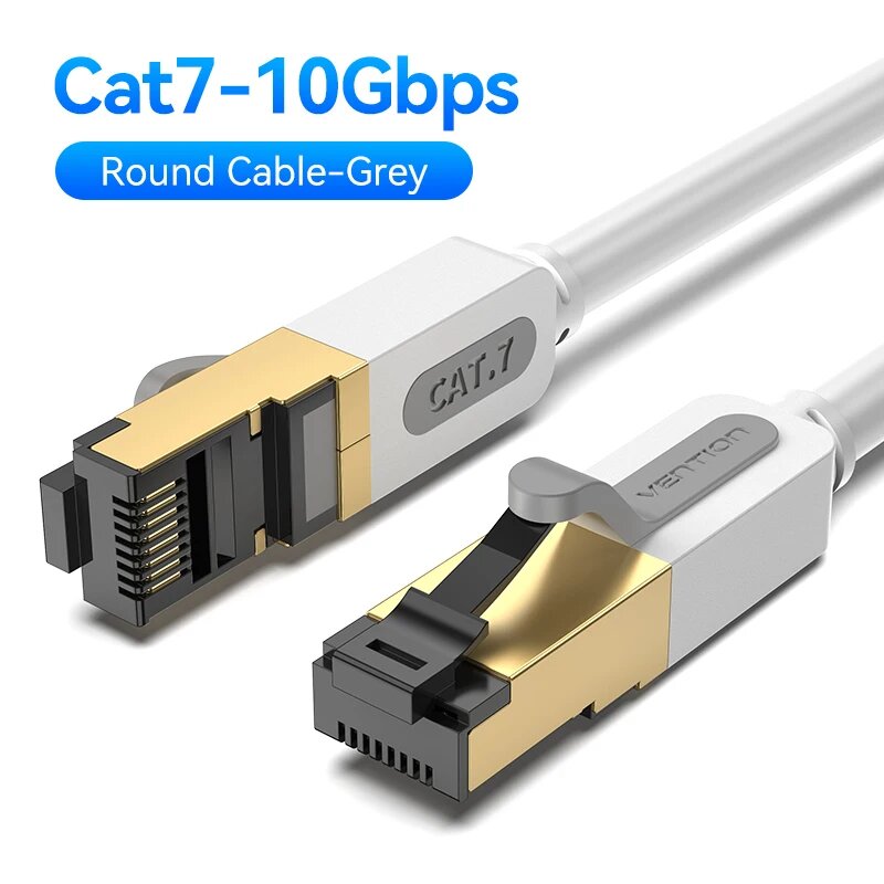 Vention Cat 7 Ethernet кабель Grey Round Cable, 3m