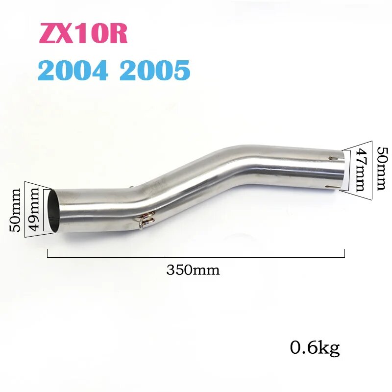 Выхлопная труба для мотоцикла, модифицированный глушитель выхлопной трубы для мотоцикла Kawasaki ZX10R ZX-10R 2008-2020 2004 2005 C
