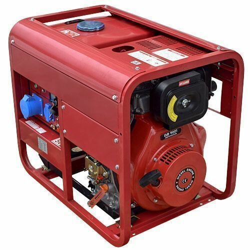 Дизельный генератор REDVOLT EPD7500EA, 1 фаза, 7 кВт, 12.5 л. с, ручной/электро запуск — фото 1