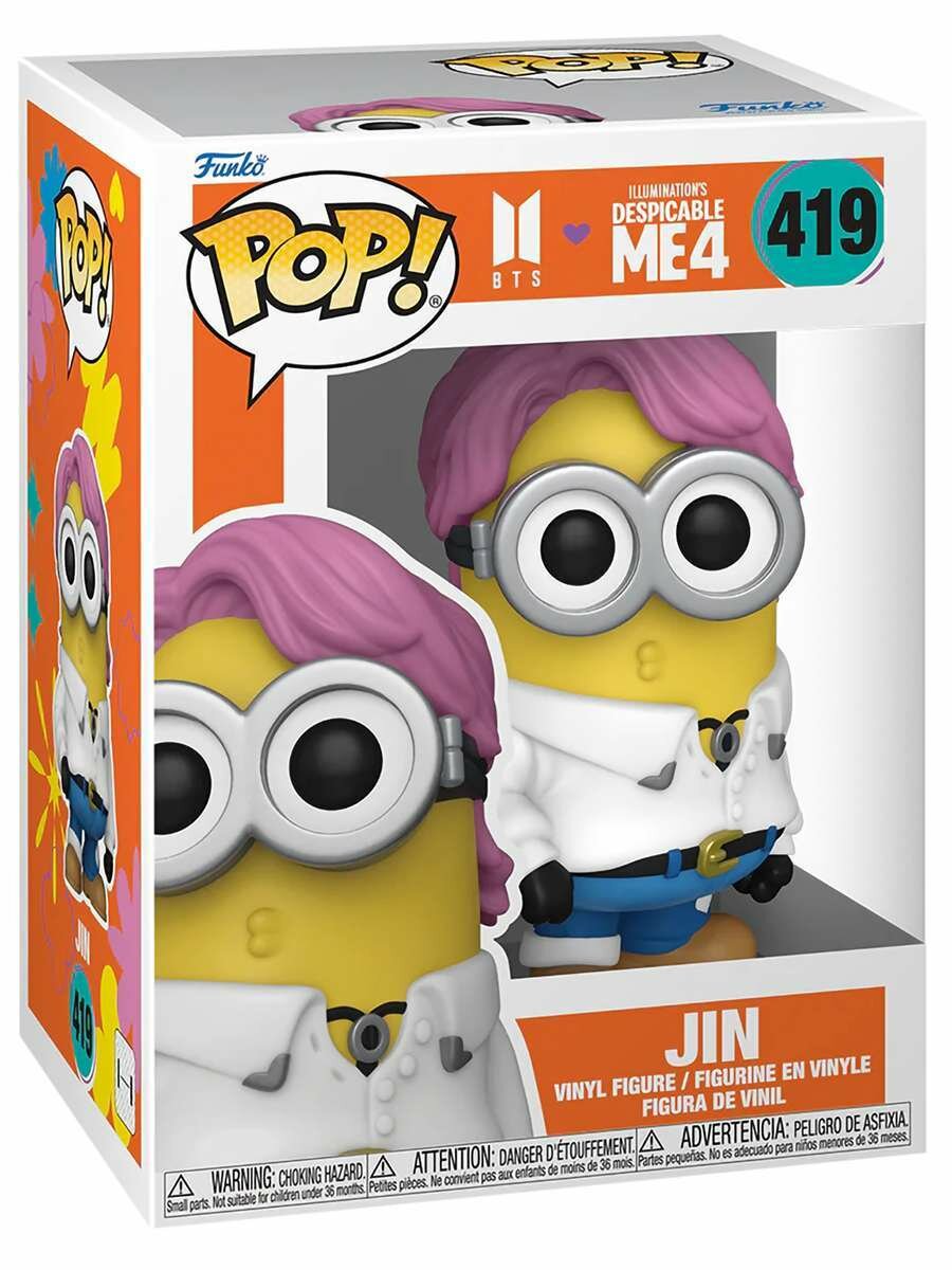 Фигурка коллекционная Funko POP! Rocks BTS X Despicable Me 4 Jin (419)