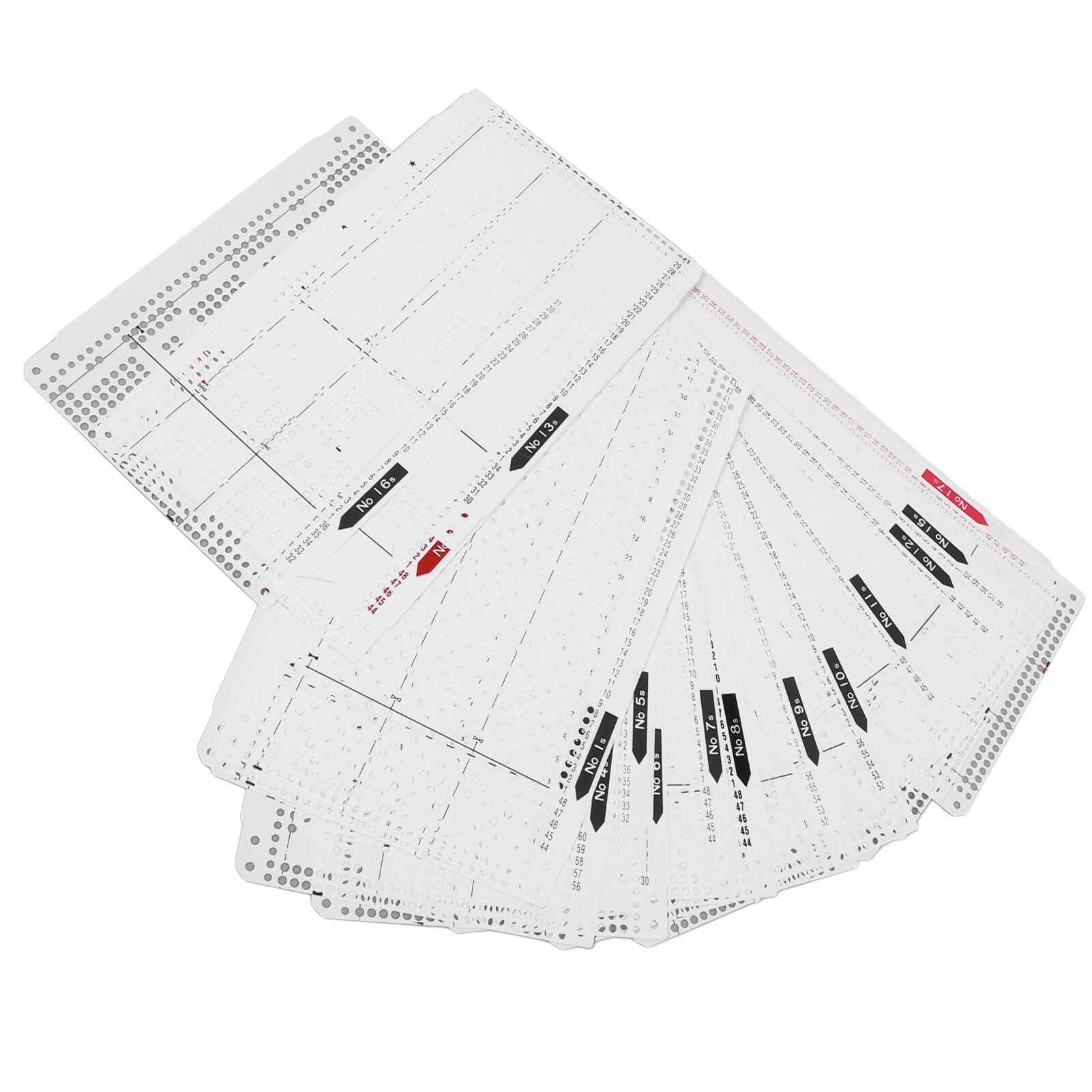 Перфокарта для вязальной машины в виде цветка № 1–20, обеспечивающая высокую точность перфорации, мягкая и прочная, в комплекте.