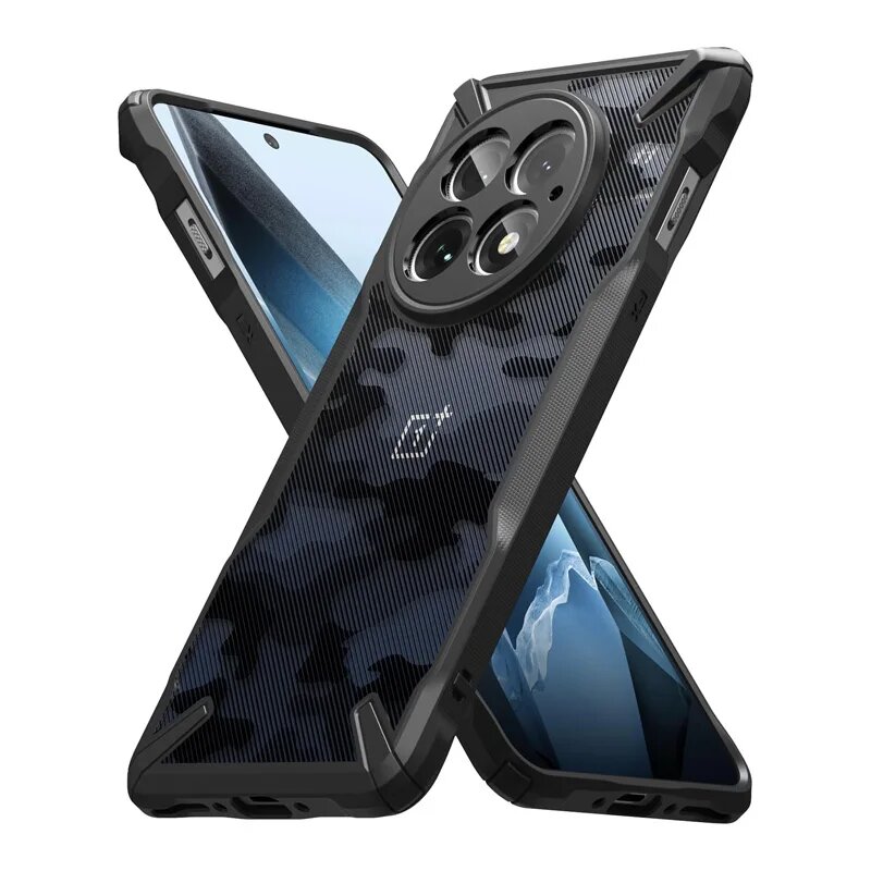 Чехол Ringke Fusion X для Oneplus 13, двухслойный чехол для ПК, прозрачная задняя часть и мягкая рамка из ТПУ, гибридный сверхпрочный защитный чехол от падения Camo for 13