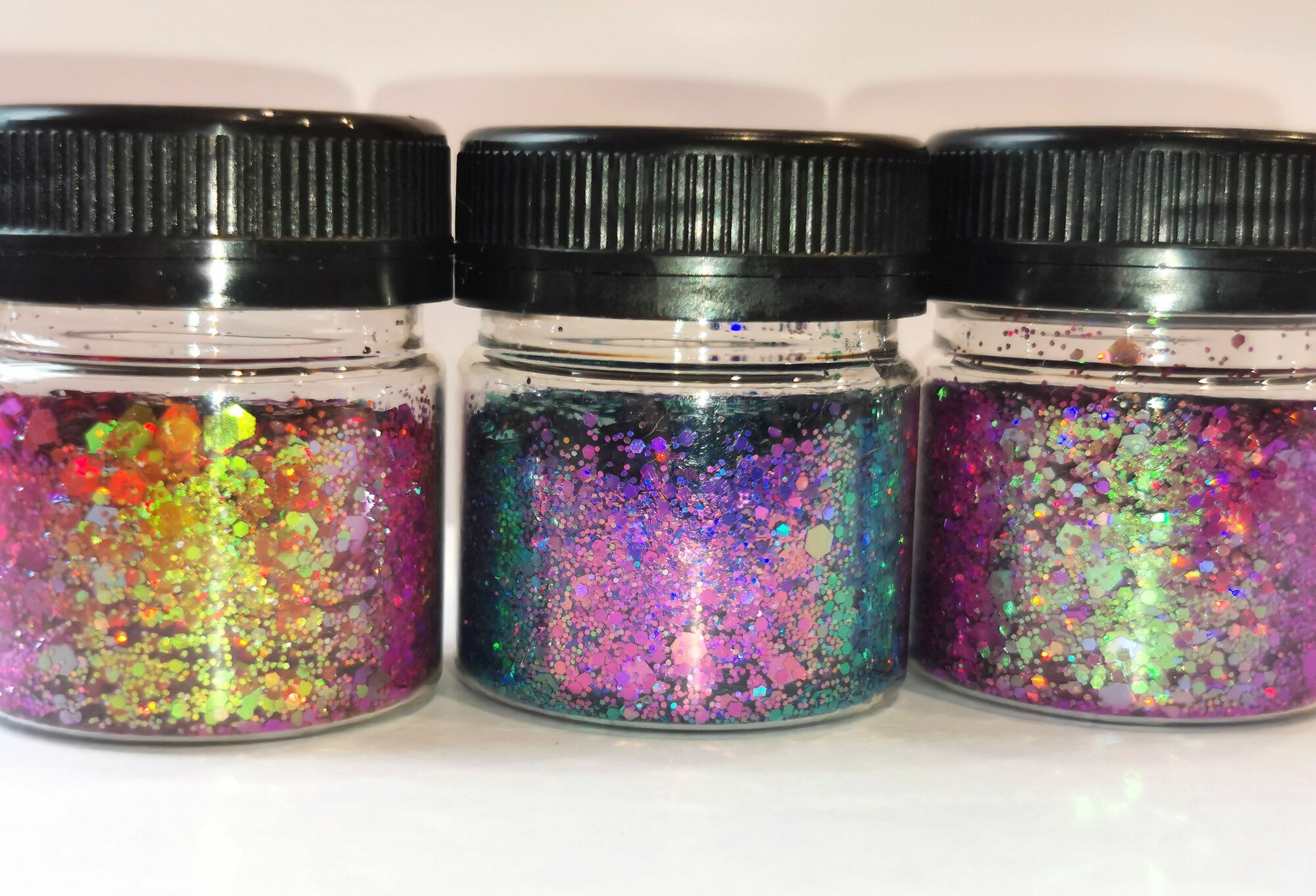 Глиттер (блестки) хамелеон, набор 3 шт. по 15 грамм микс