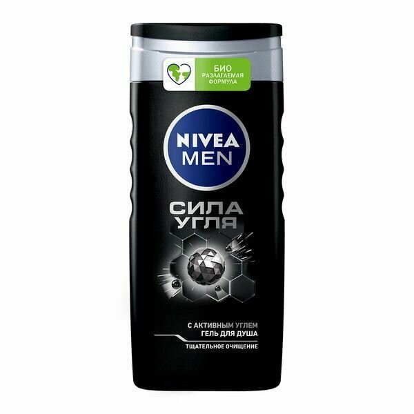 Гель для душа Nivea "Men", Сила угля, 250 мл
