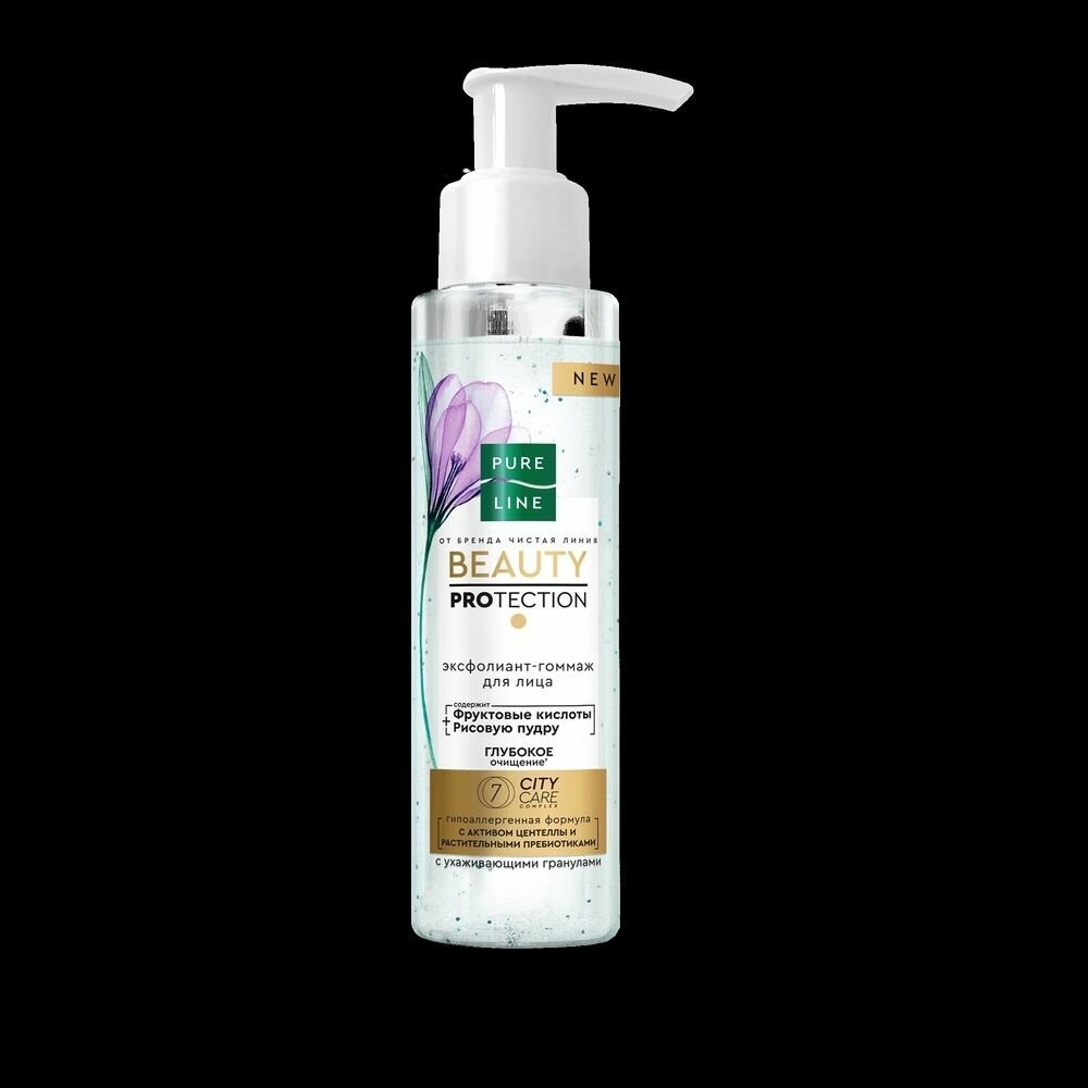 Гоммаж для лица Чистая Линия "Pure Line", эксфолиант, c фруктовыми кислотами, 110 мл