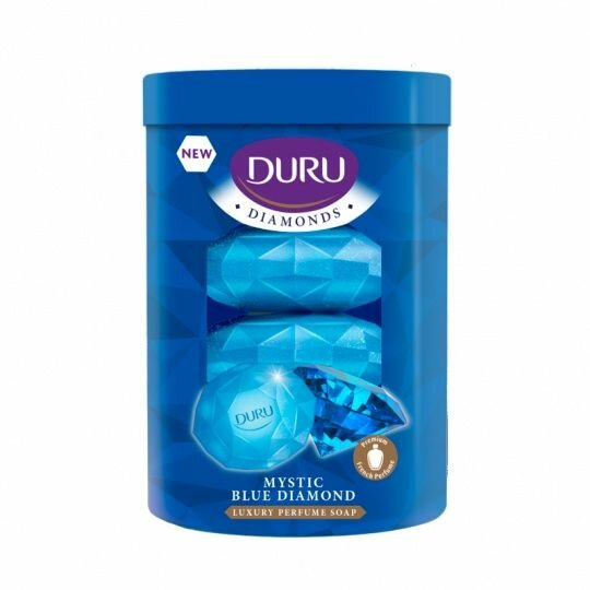 Мыло туалетное DURU DIAMONDS "Сапфир", 4 шт по 90 г