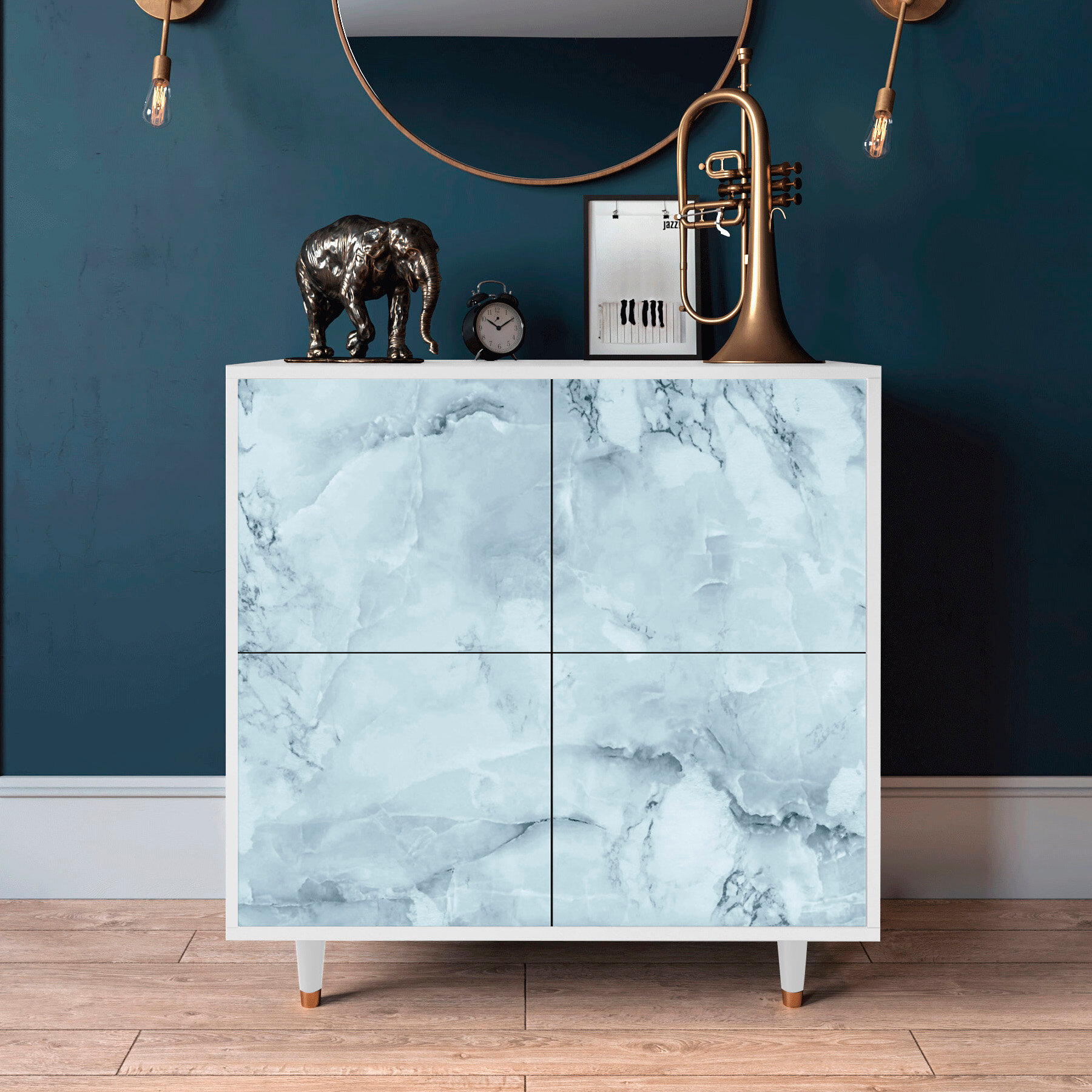 Комод - STORYZ - BS3 Glacial Colour, Размер - 94 x 96 x 48 см, Цвет корпуса - Белый