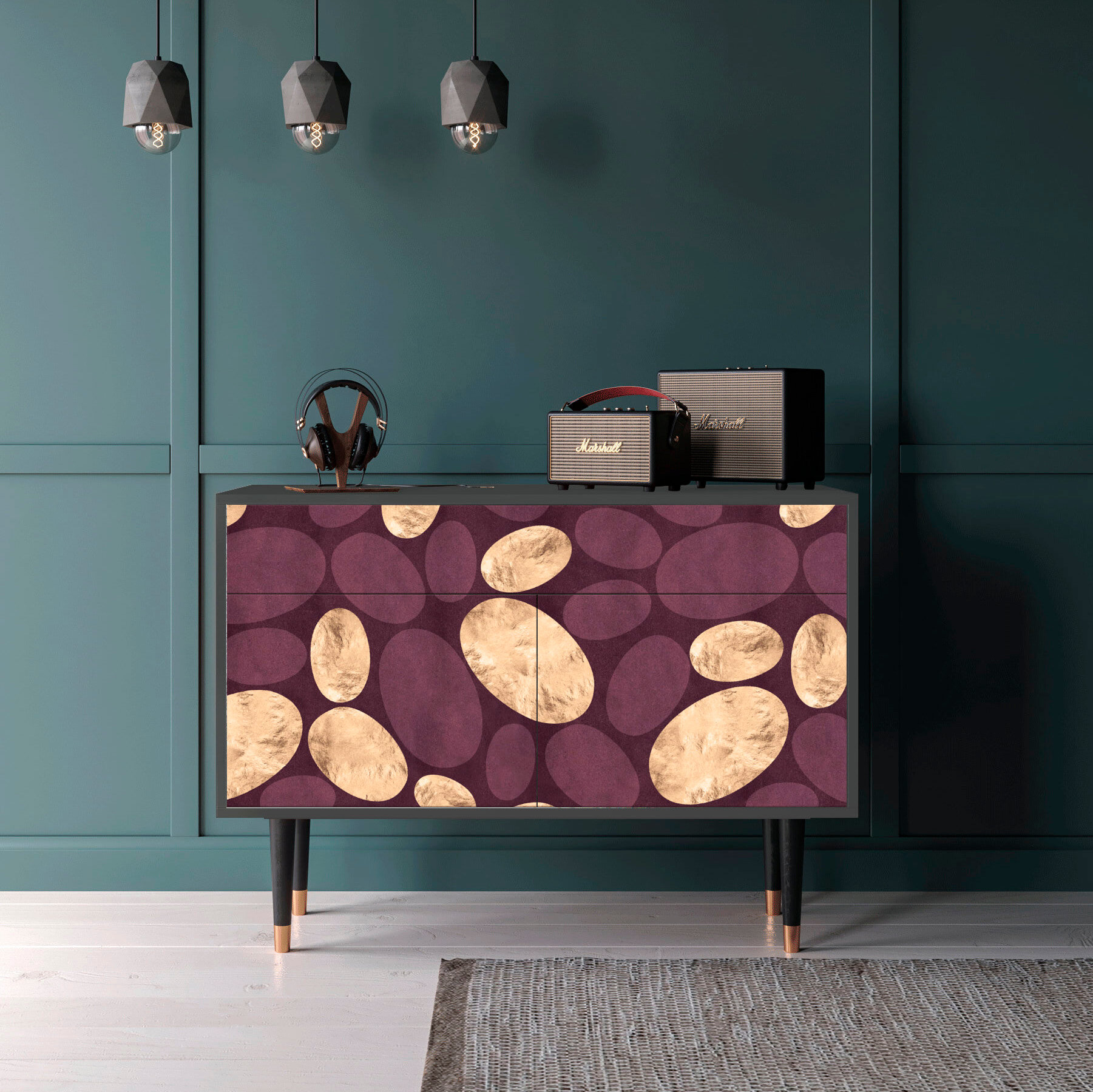 Комод - STORYZ - BS4 Fine Wine, Размер - 115 x 85 x 48 см, Цвет корпуса - Антрацит