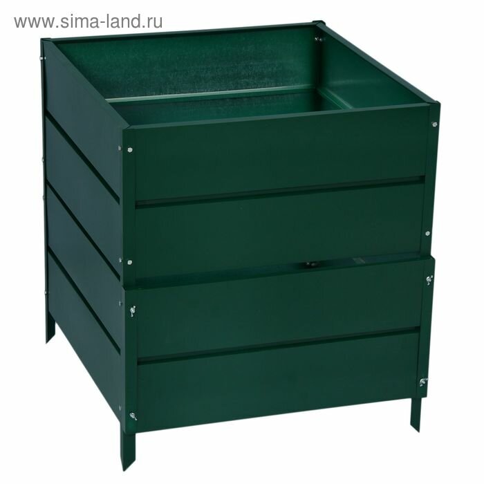 Компостер оцинкованный, 1060 л, 100 × 100 × 106 см, зелёный, Greengo