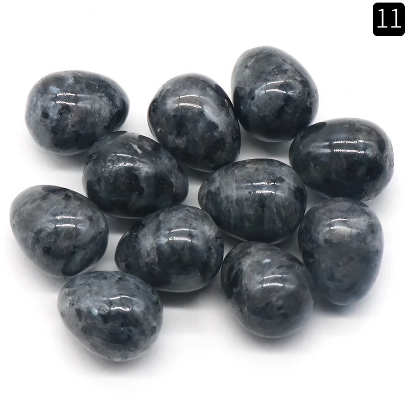 Каменное яйцо из натурального камня Темно-синий, 30MM, black labradorite