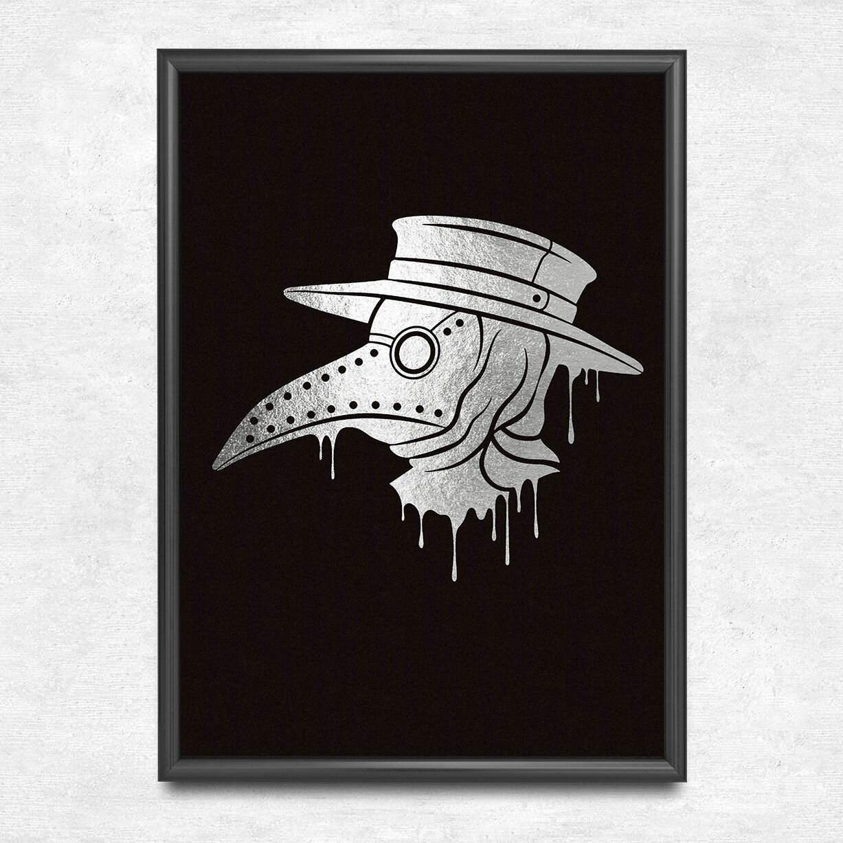 Постер декоративный Чумной доктор. Постер интерьерный на стену Средневековье