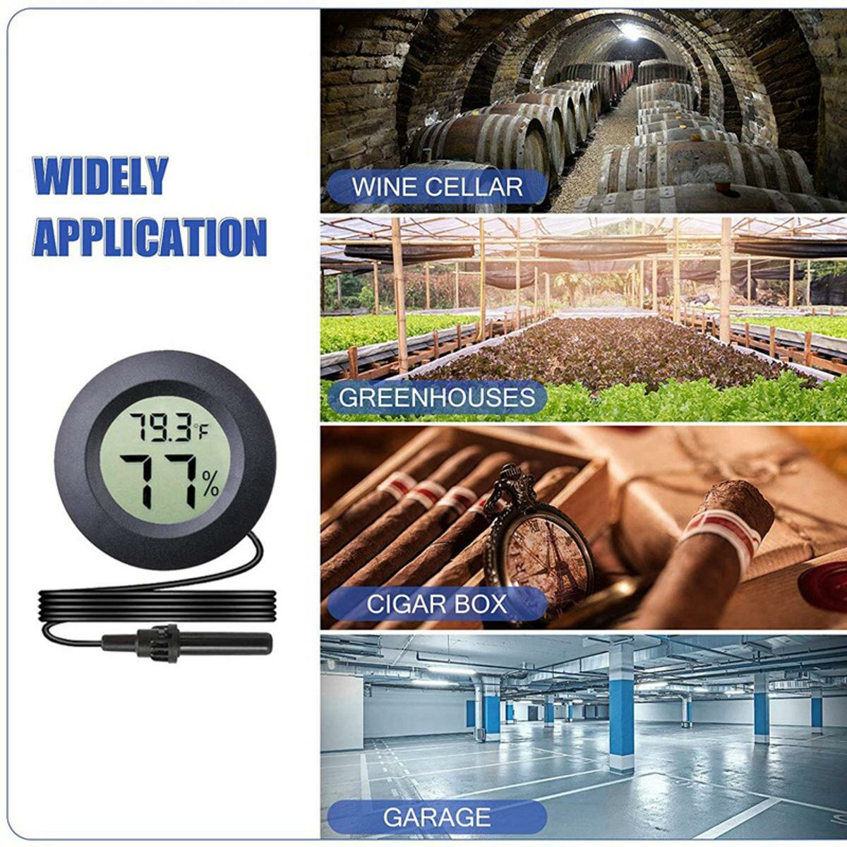 Цифровой круглый гигрометр термометр для инкубатора рептилий завод