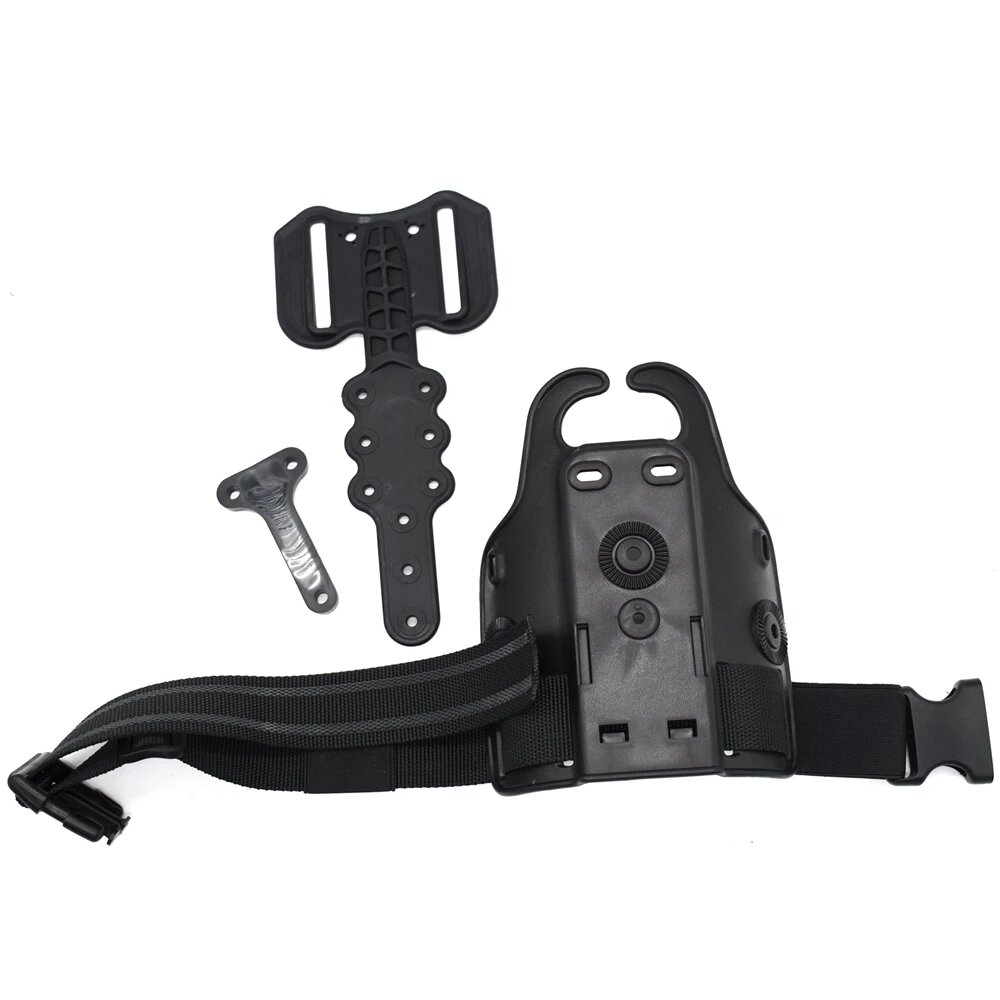 Тактическая кобура на бедро черная нейлон Черный, Black holster