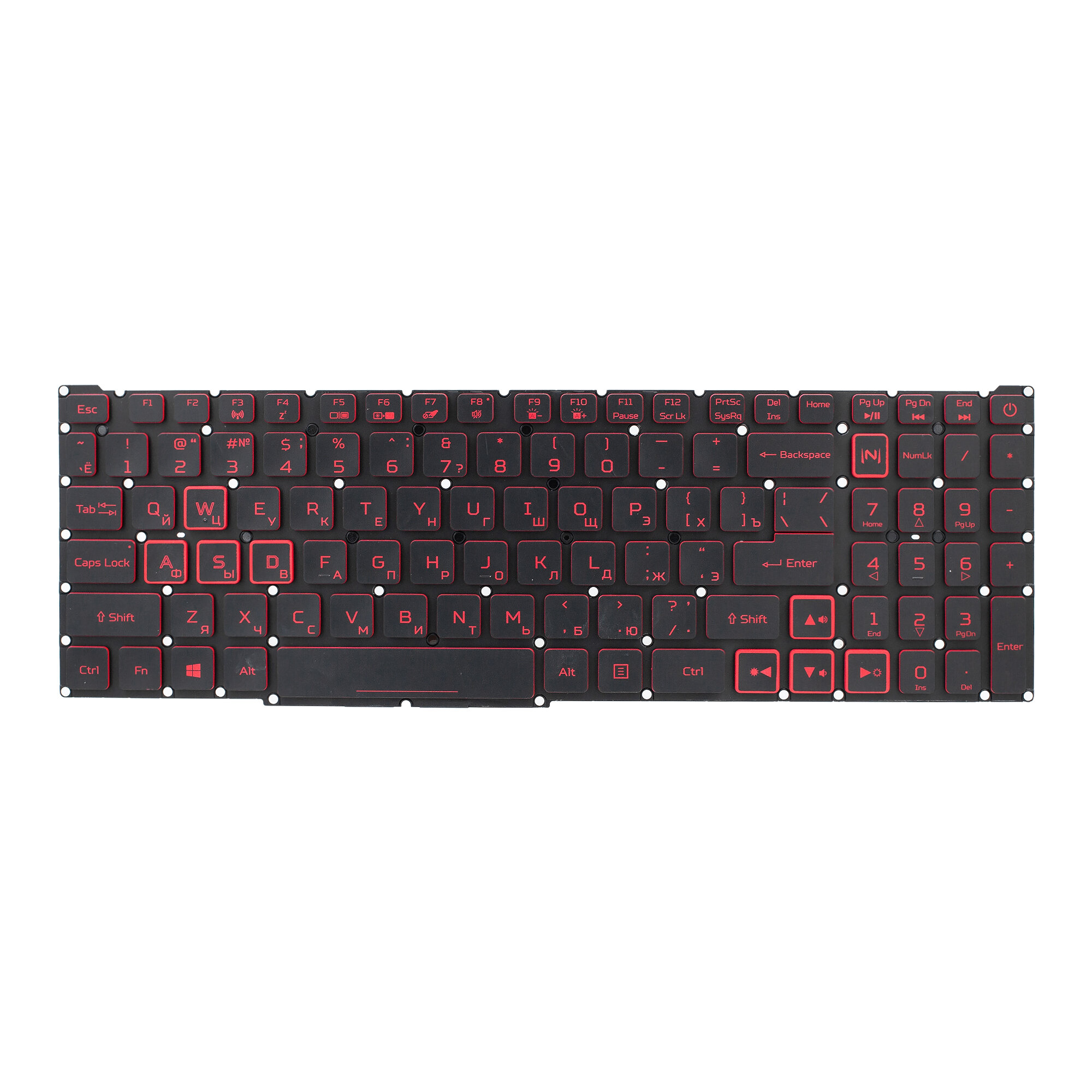 Клавиатура для ноутбуков Acer Nitro AN515-45 / AN515-56 / AN515-57 / AN517-41 / AN517-54 с подсветкой