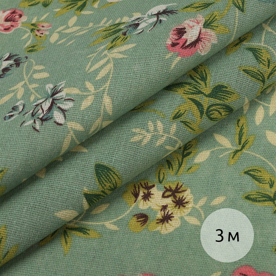 Ткань Лен, TBY. DJ.62, 140г/м², 30% лен 70% хлопок, шир.150см, уп.3м