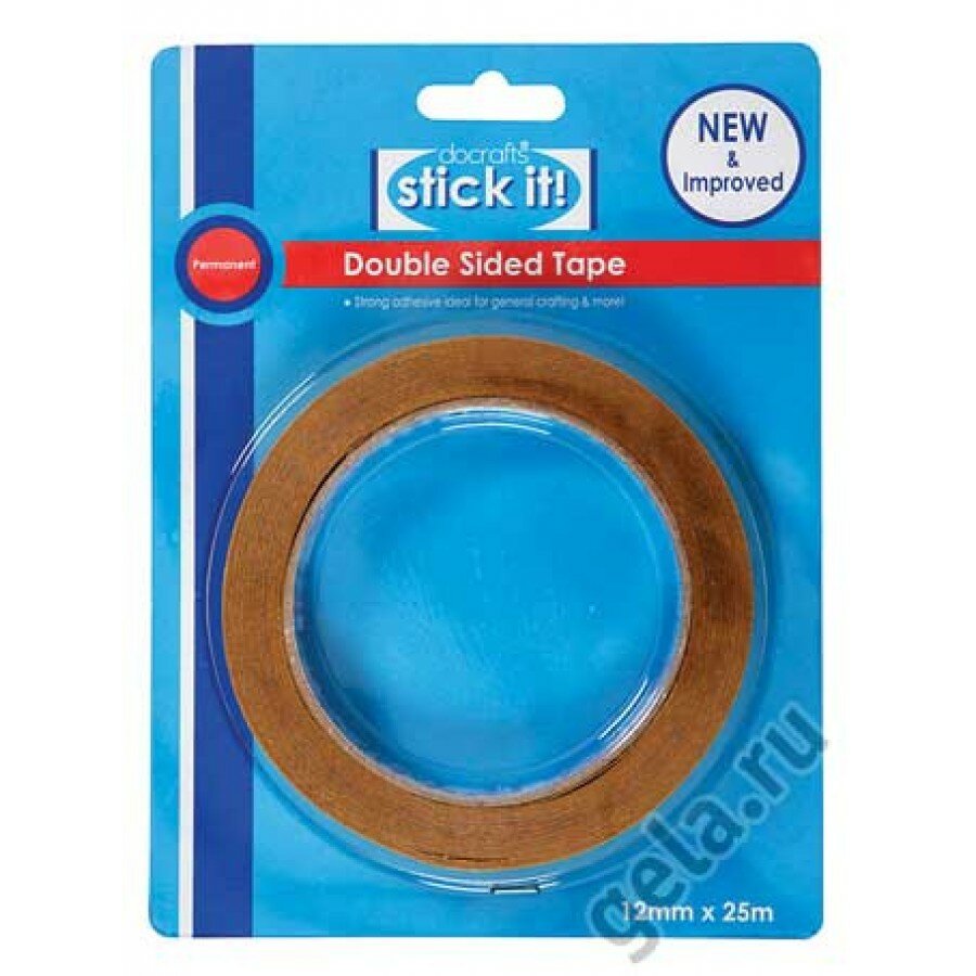 Клейкая лента, двусторонняя, STICK IT, 12 мм х 25 м 12 мм x 25 м DOCRAFTS STI462103