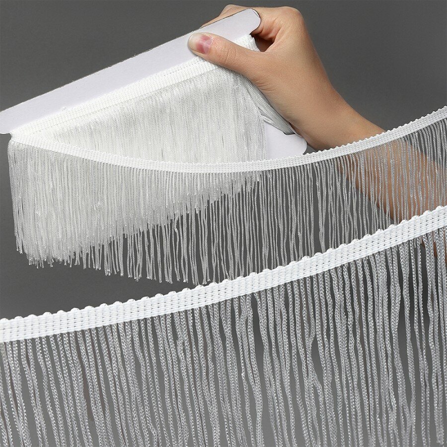 Бахрома отделочная TBY 10 см цв. белый уп.4,5м