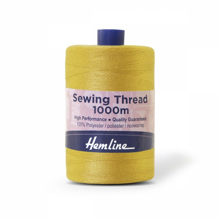 Нить универсальная Hemline для шитья, состаренное золото 1000 м состаренное золото 40/2 HEMLINE N4124.510