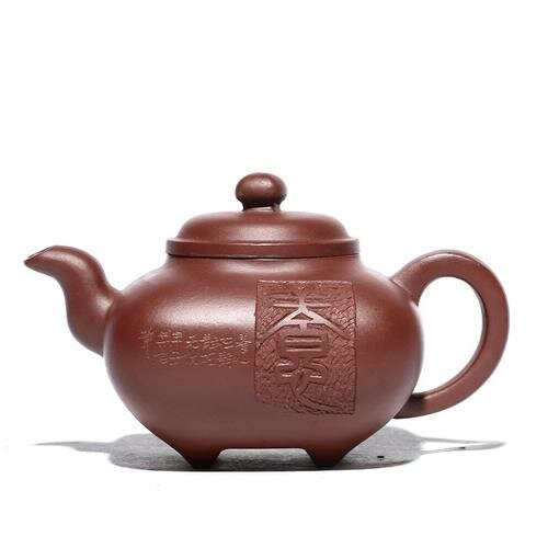 Yixing ручная скульптура квадратный фиолетовый песочный горшок косметический чайник китайский домашний чайный сервиз галстук гуаньинь чай подарок