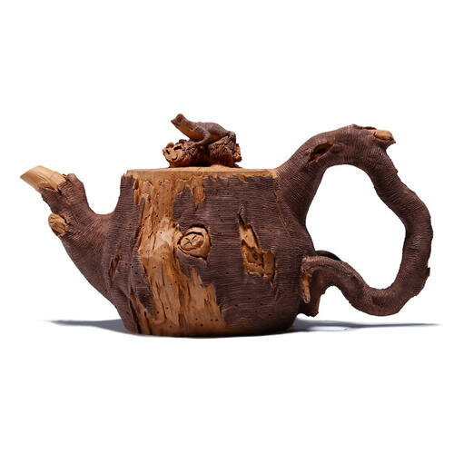 Старый фиолетовый горшок китайский ручной чайник чехол ящерица керамический бамбуковый фестиваль пни фиолетовый горшок подарок подарок подарок подарок подарок индивидуальный подарок чайная посуда