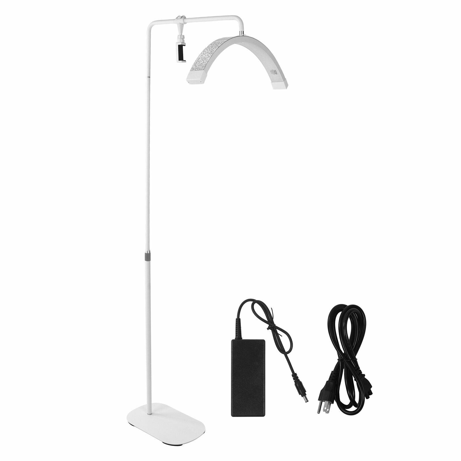 Напольная светодиодная лампа для наращивания ресниц 35 Вт в форме полумесяца для ухода за кожей, ресниц и бровей, татуаж, 100–240 В, 24 дюйма, вилка стандарта США.