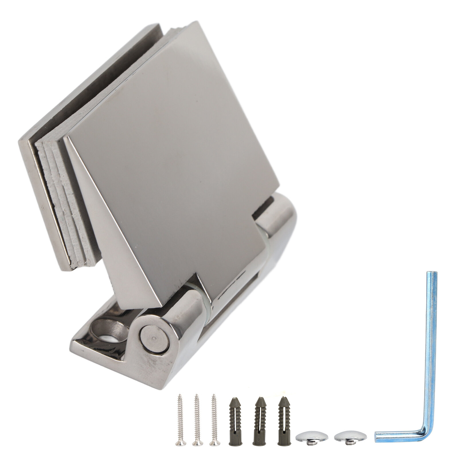 Наклонная односторонняя петля, стеклянная дверь для ванной комнаты из нержавеющей стали для домашнего окна