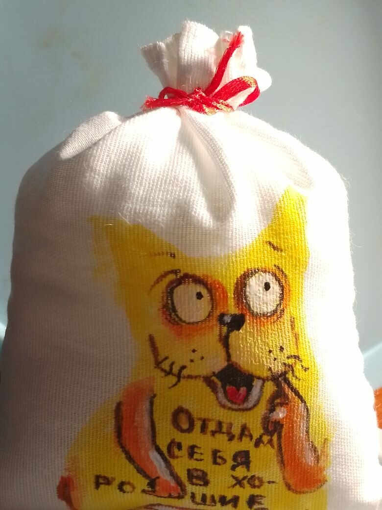 Саше для шкафа и белья ароматическое с ароматом апельсина . Кот