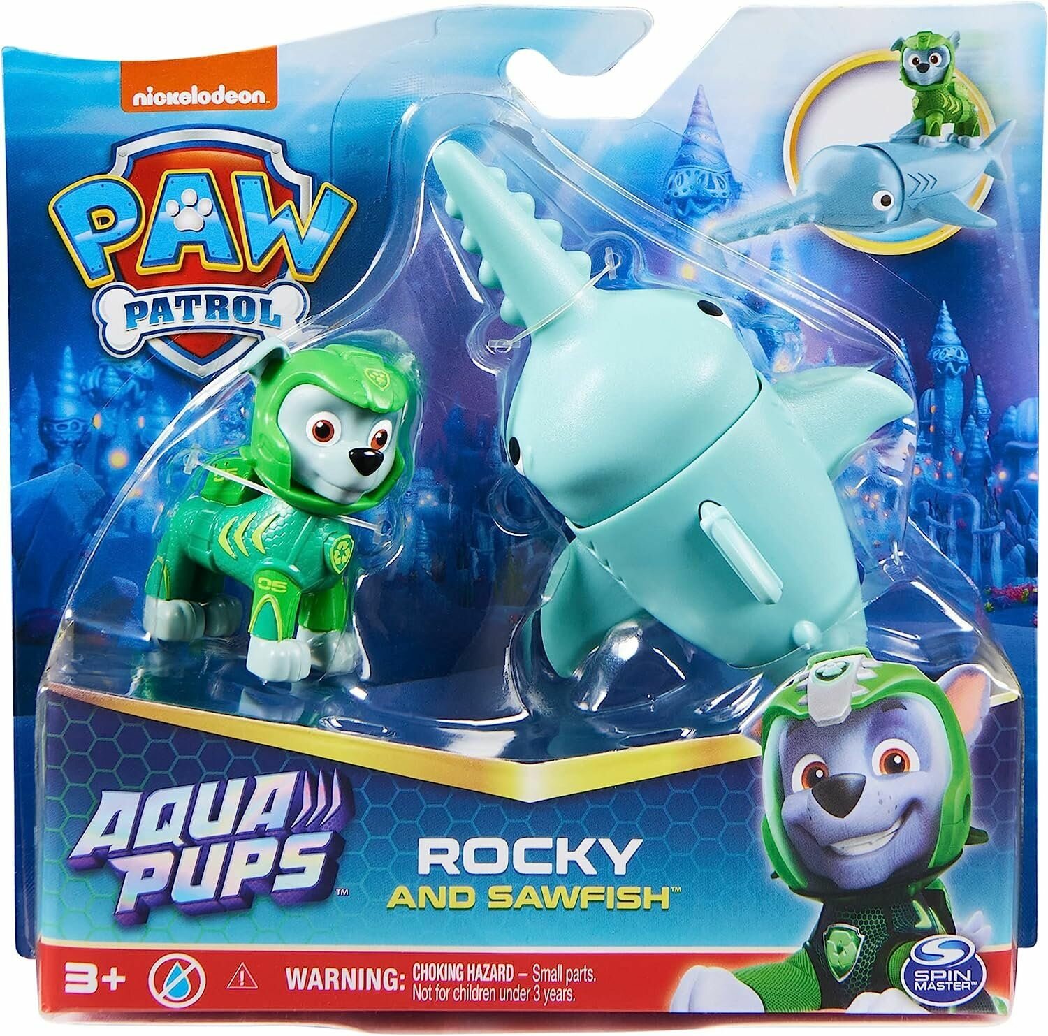 Spin Master Nickelodeon Paw Patrol Aqua Pups / Набор фигурок, детские игрушки для детей в возрасте от 3 лет и старше / Набор игрушек-транспортных средств для подводного мира