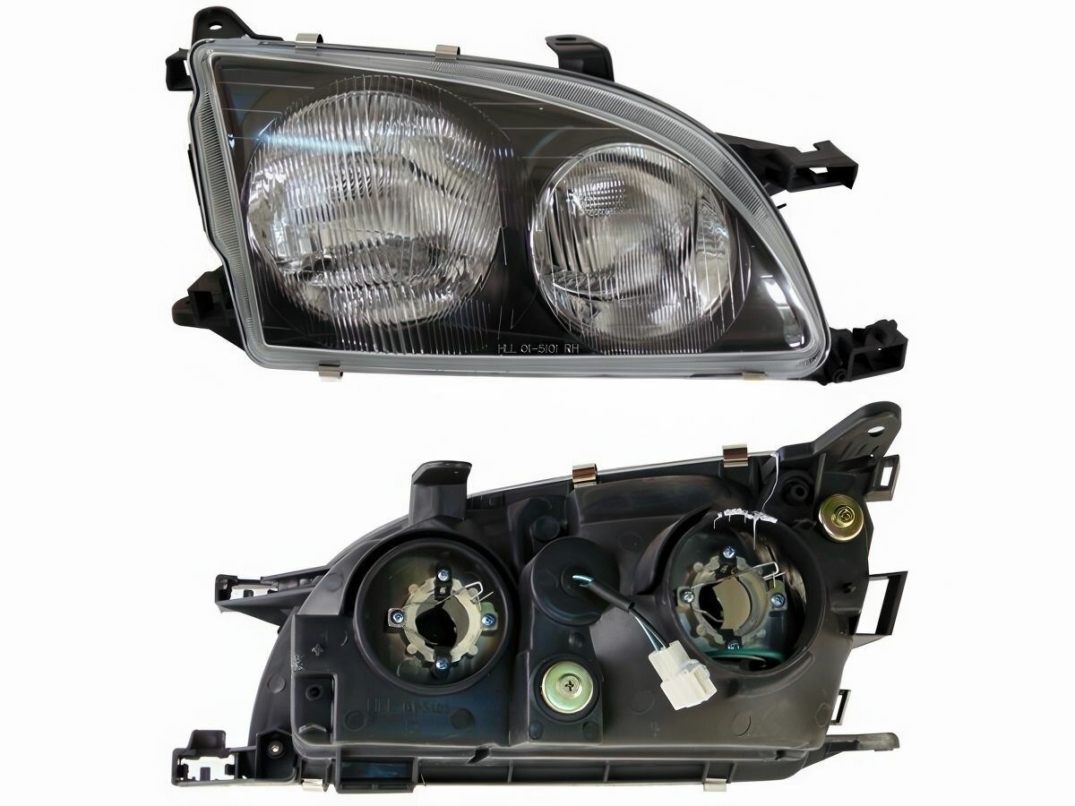 Фара правая, черная для Тойота Авенсис арт ST2121187R SAT