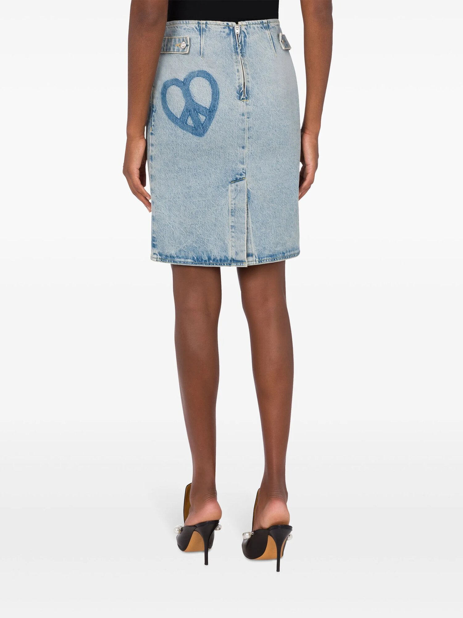 Юбка MOSCHINO JEANS, размер 26, синий — фото 1