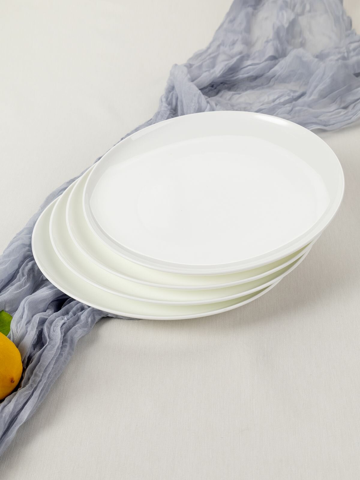 Набор тарелок обеденных Zapel Table Blanche 4 шт, фарфор, цвет белый